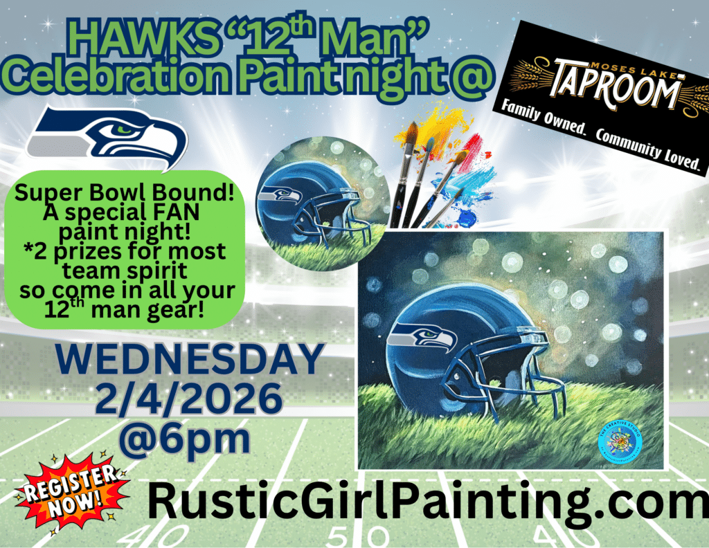 12th Man Paint night | Creative Studio by Rustic Girl Painting